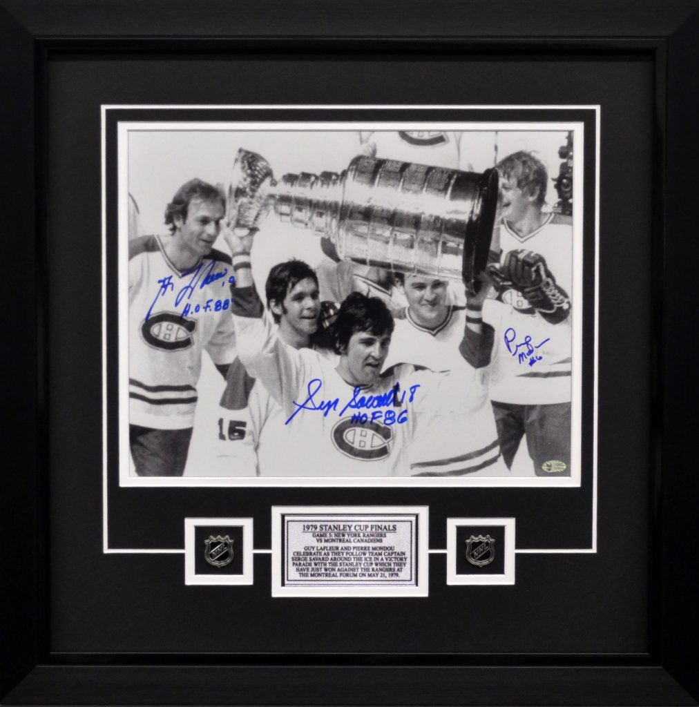 Guy Lafleur / Serge Savard / Pierre Mondou Encadrement 22x22 frame - A ...